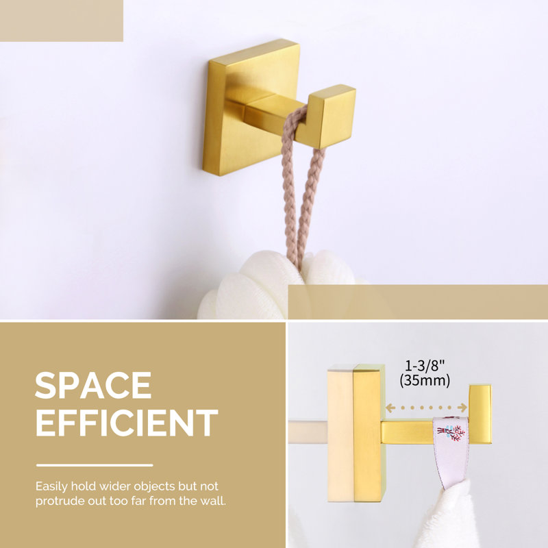 AngleSimple Stainless Steel Bathroom Wall Mounted Robe Hook & Reviews ...