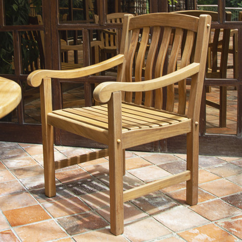 Outdoor Teak Patio Dining Chairs You'll Love | Wayfair