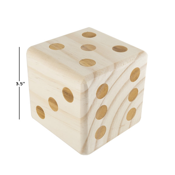 Hey! Play! Solid Wood Giant Dice Set with Carrying Case & Reviews | Wayfair