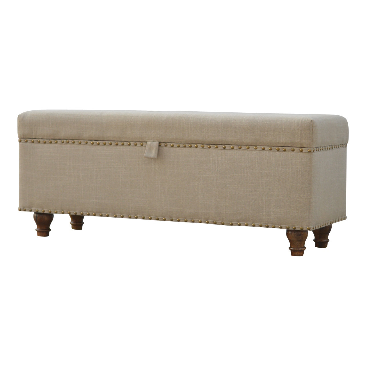 One Allium Way® Pruneda Linen Upholstered Storage Bench | Wayfair