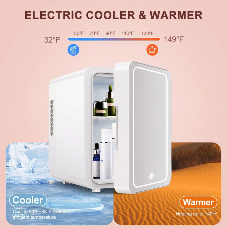 ZSA 6 can / 0.14 cu. ft. Countertop Mini Fridge for Skincare | Wayfair