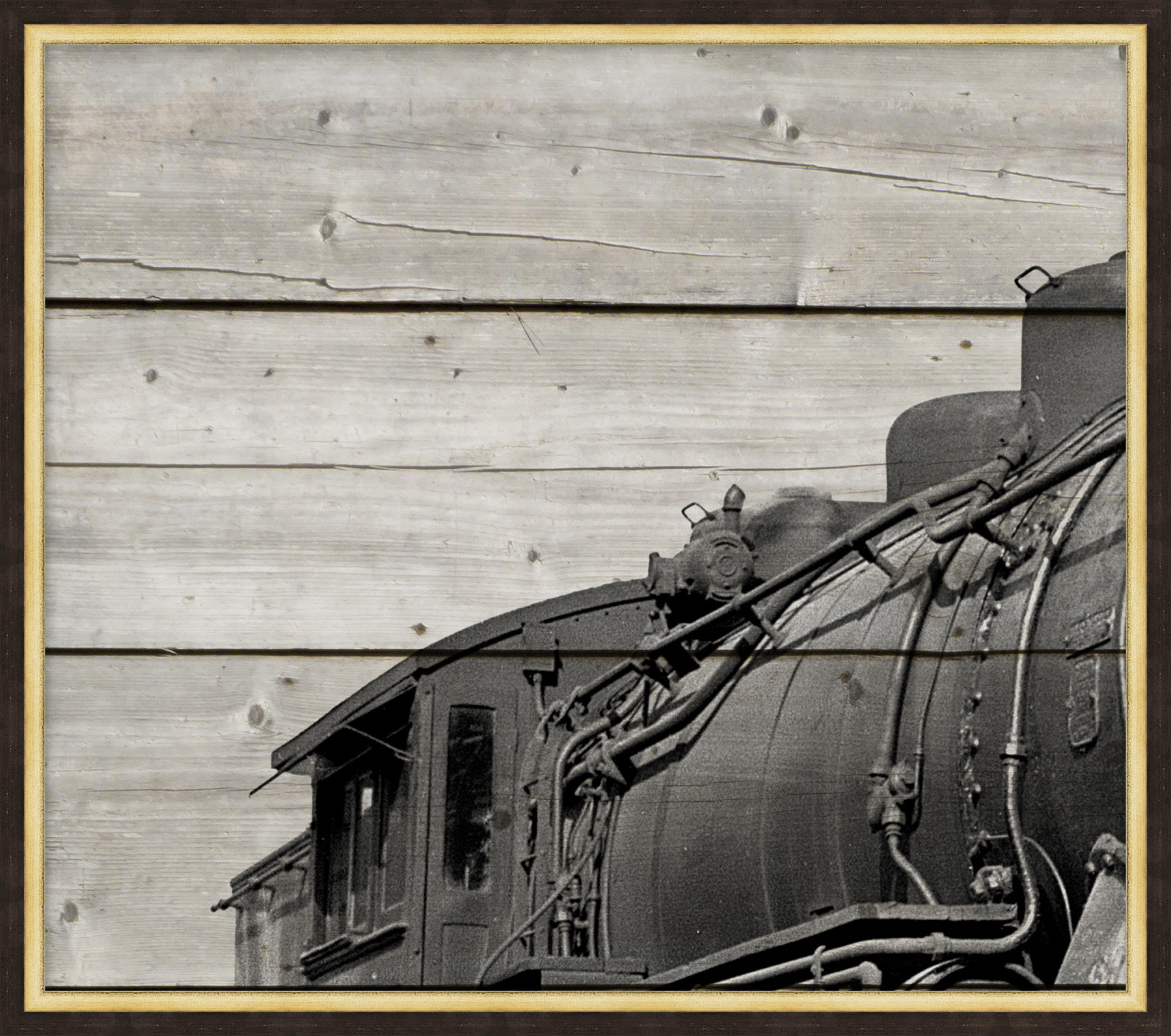 Wendover Art Group Rustic Train Quad - Picture Frame Photograph on ...