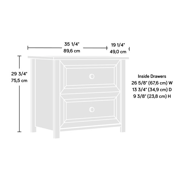 Latitude Run® White Oak Lateral File - Style For Welcoming Workspace In ...