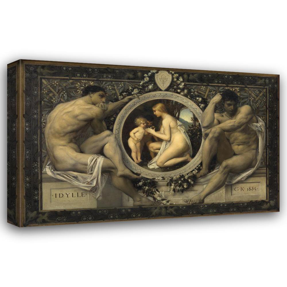 Vault W Artwork "Idyll" by Gustav Klimt - Gallery Wrap Canvas Wall Art ...