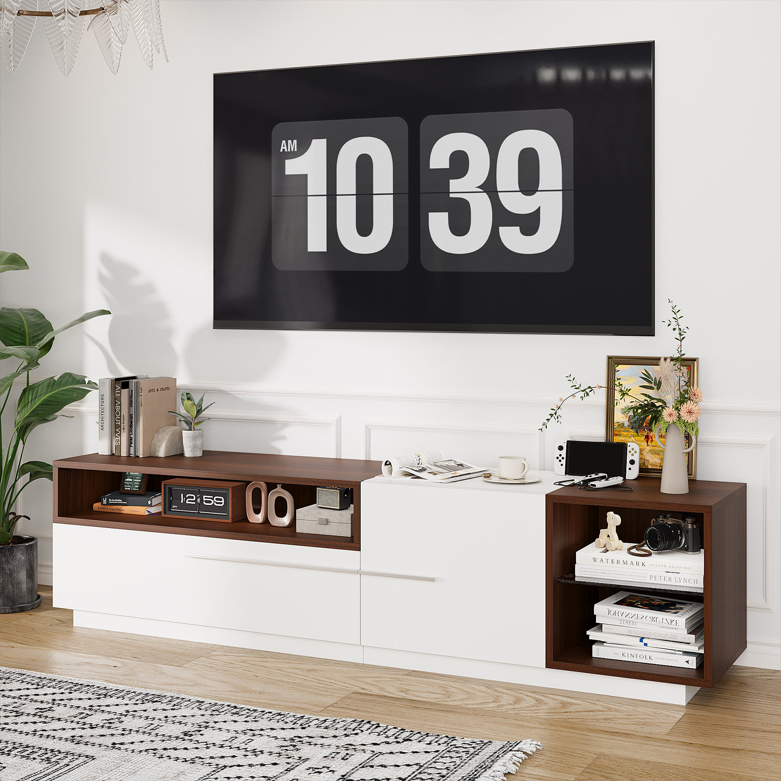 Wrought Studio™ 71 Inches Wide Led TV Stand, 80 Inches TV Large ...