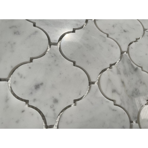 Marble Online 11" x 12" Marble Arabesque Mosaic Wall & Floor Tile | Wayfair