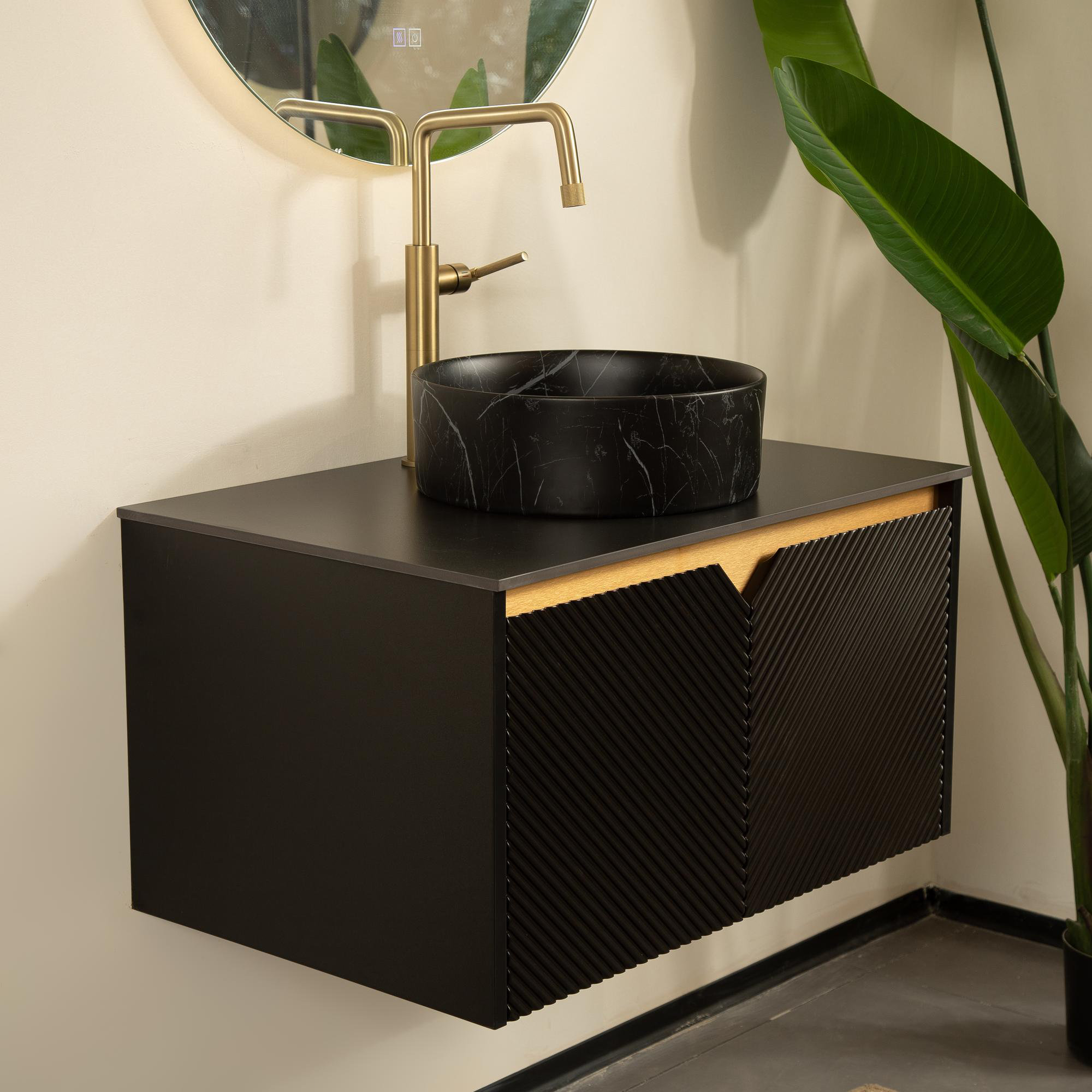 Ebern Designs 30" Bathroom Vanity&Sink, Wall-Mounted Floating Plywood ...