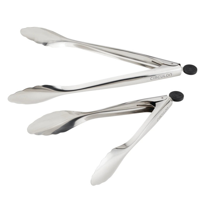 Circulon Tools Stainless Steel Kitchen / Cooking Tongs Set, 2 Piece ...