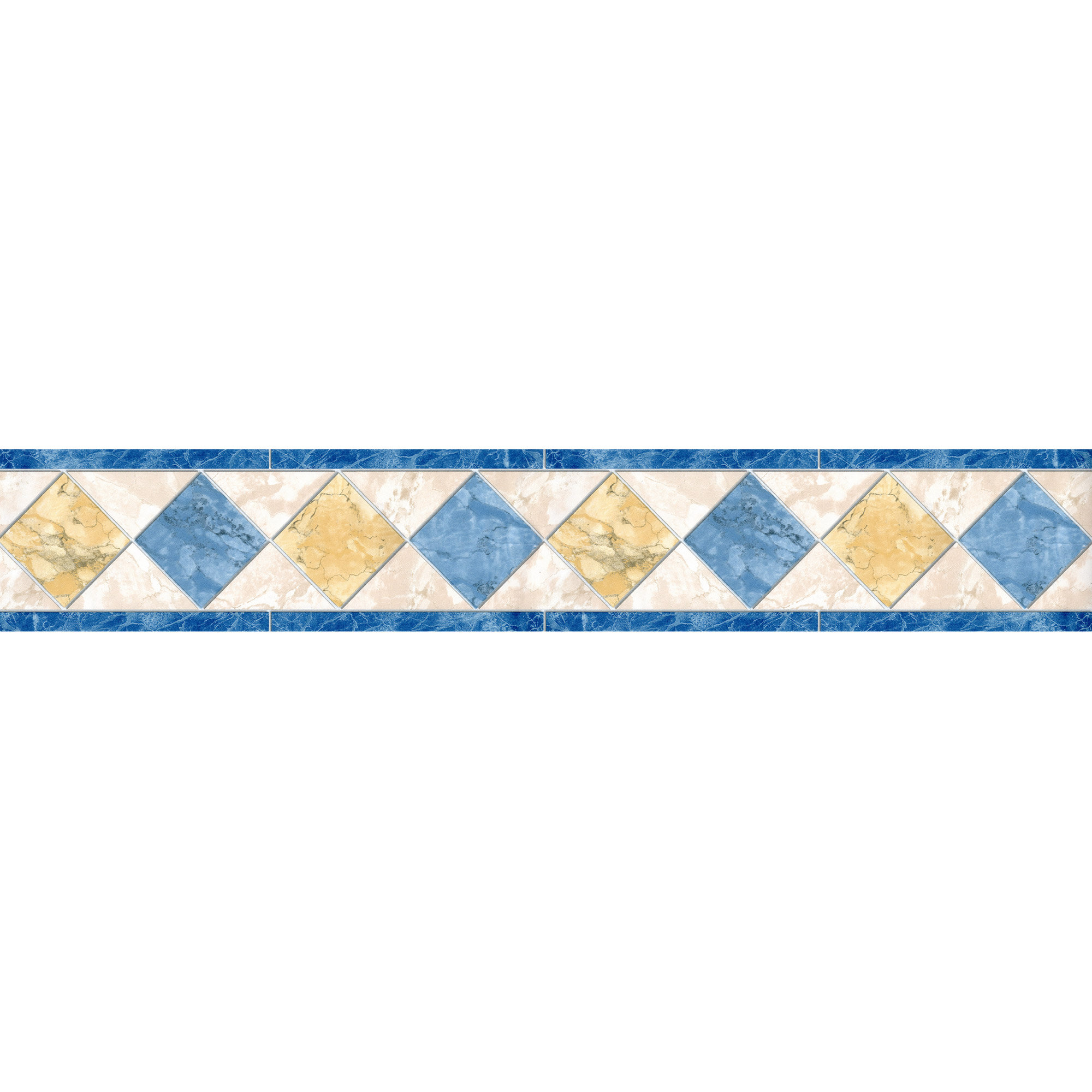 Gracie Oaks Audriaunna Geometric Diamond Tile Wallpaper Border | Wayfair