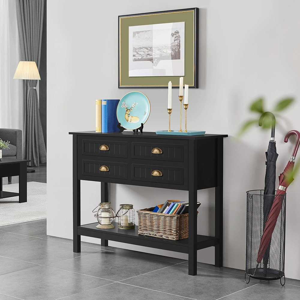 Winston Porter Console Table With 4 Drawers, Sofa Side Table With Bot... | Wayfair