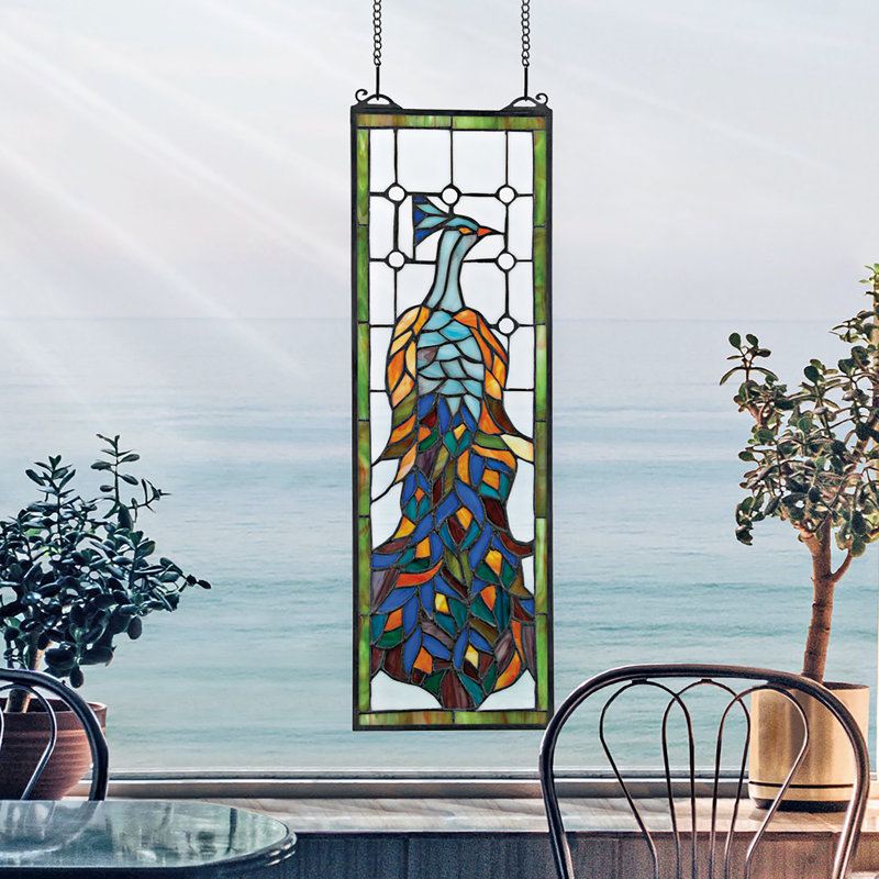 Design Toscano Pleasant Peacock Window Panel & Reviews | Wayfair