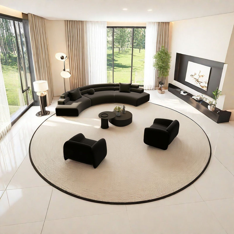 Walkoly Semi-circular arc corner sofa combination | Wayfair