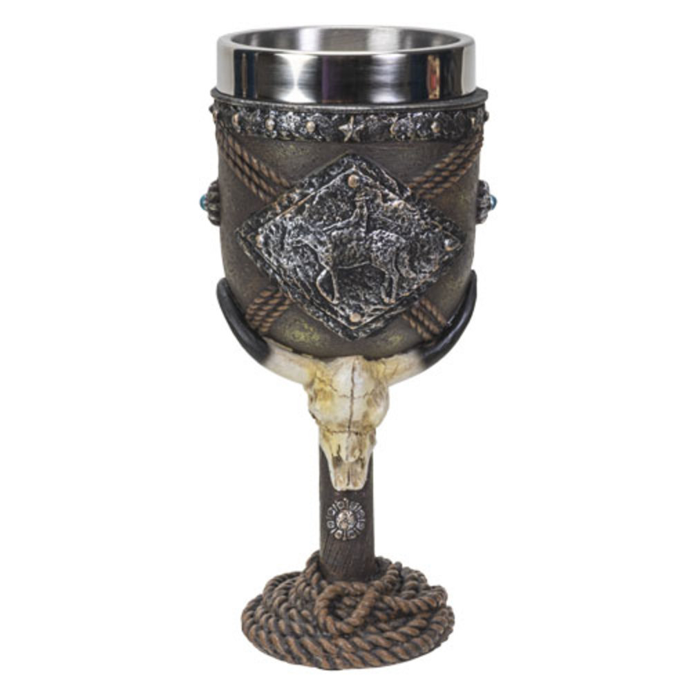 Union Rustic Western Themed Horse 7 oz. Stainless Steel Goblet | Wayfair