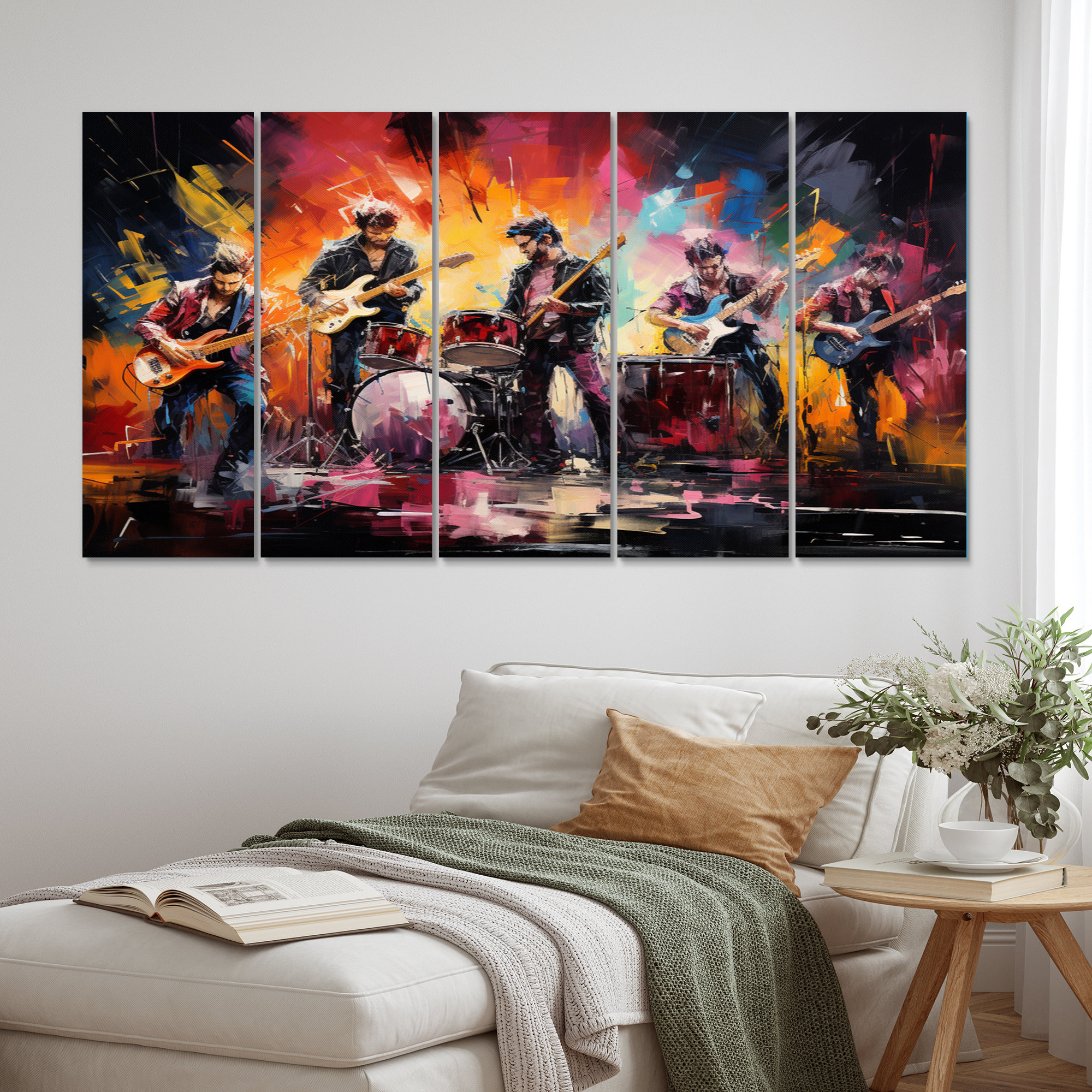 Wildon Home® Rock Band In Action II - Entertainment Canvas Print - 5 ...