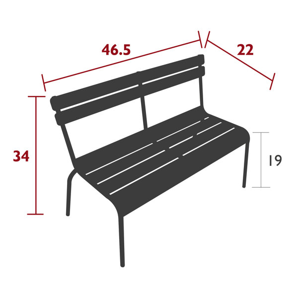 Fermob Luxembourg Metal Outdoor Bench | Wayfair