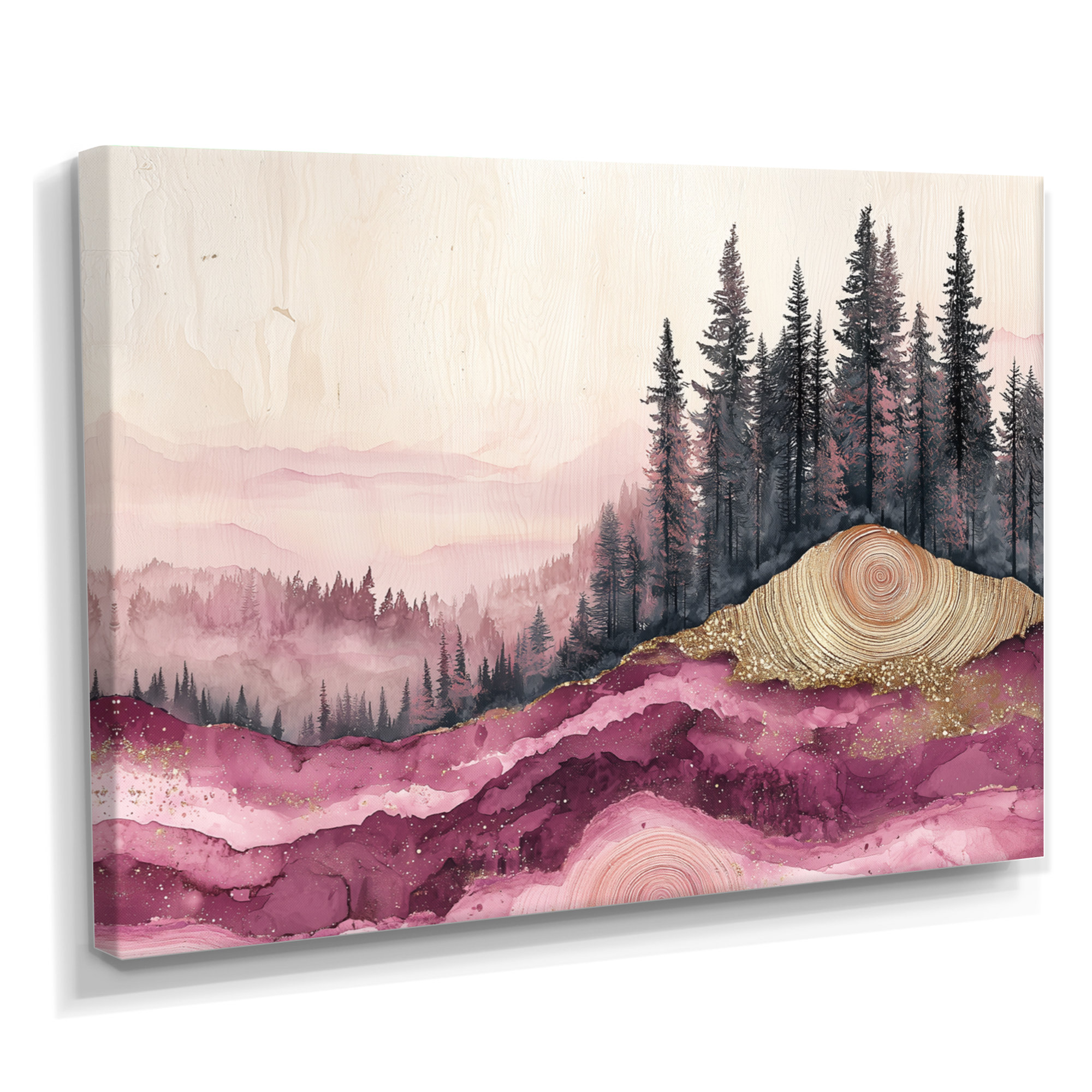 Millwood Pines Ruby Crystal Lake Into The Pine Forest II - lake Wall ...