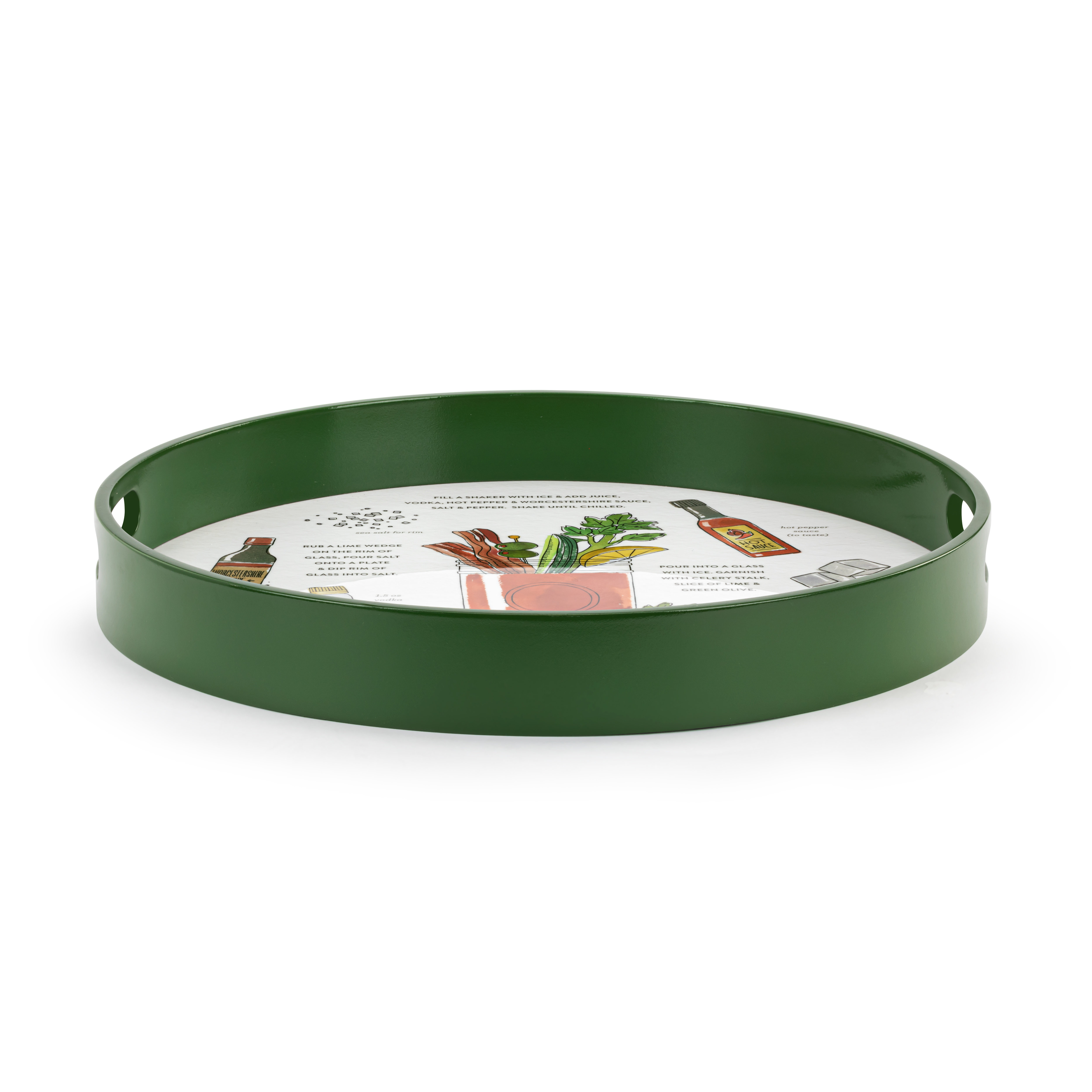 DEMDACO Bloody Mary Round Serve Tray - 18In | Wayfair