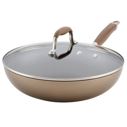 Anolon Advanced Home Hard Anodized Nonstick Ultimate Pan with Lid, 12 ...
