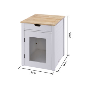 Tucker Murphy Pet™’s 20" Litter Box Enclosure End Table w/ Drawer ...
