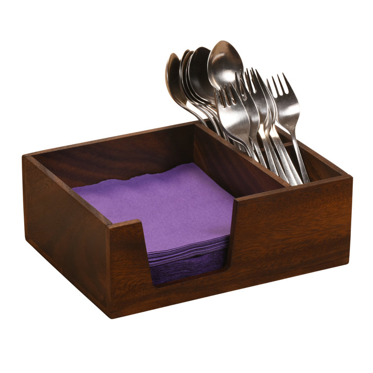Everly Quinn Zhayden Wood Freestanding Napkin Holder | Wayfair