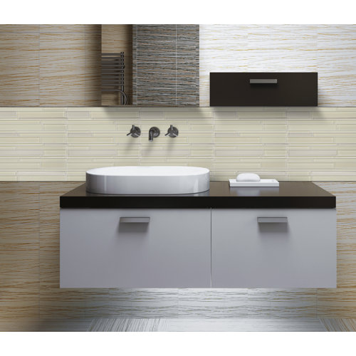 MatrixStoneUSA Simply 12" x 13" Glass Linear Wall Tile & Reviews | Wayfair
