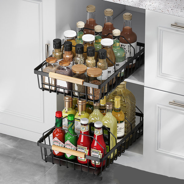Belfry Kitchen Pull Out Cabinet Organizer Slide-Out Drawers Organizers ...