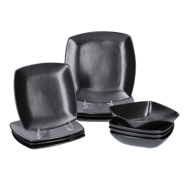 Mikasa Raven 12 Piece Stoneware Dinnerware Set - Service for 4 ...