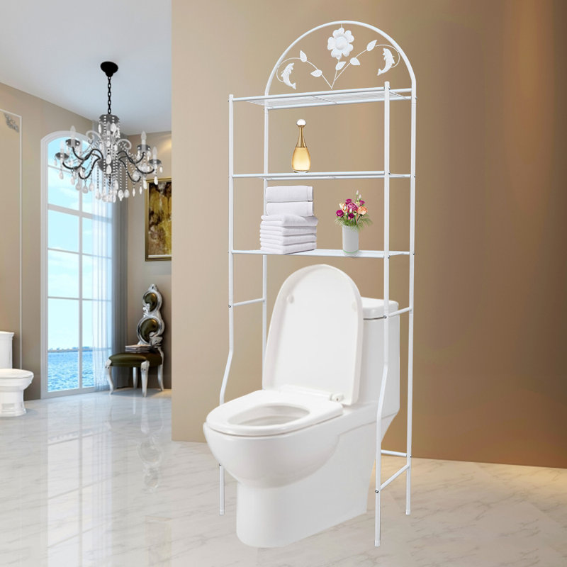 Red Barrel Studio® 3 Tier Bathroom Over The Toilet Free Standing Toilet ...