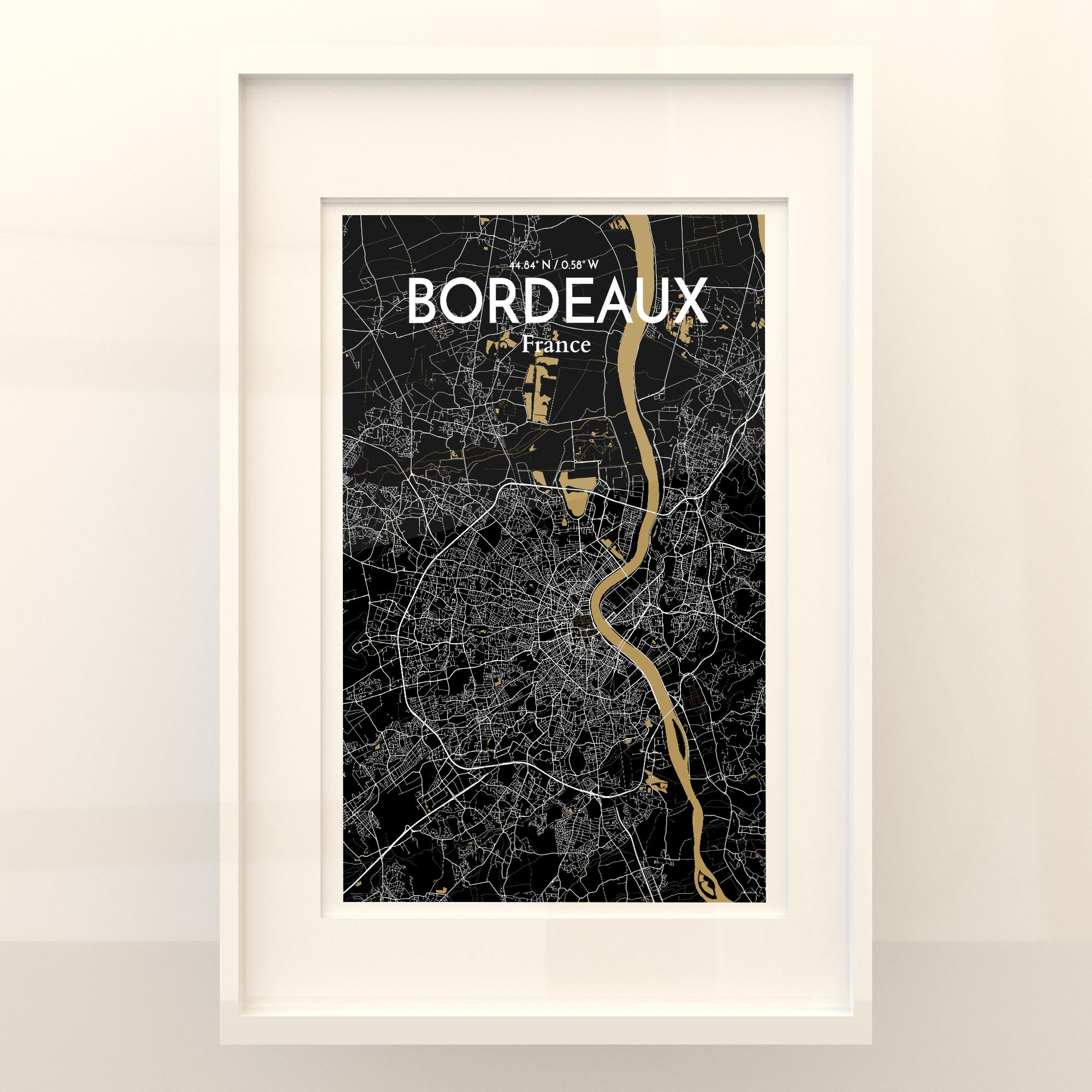 17 Stories Bordeaux City Map Graphic Art In Luxe - Wayfair Canada