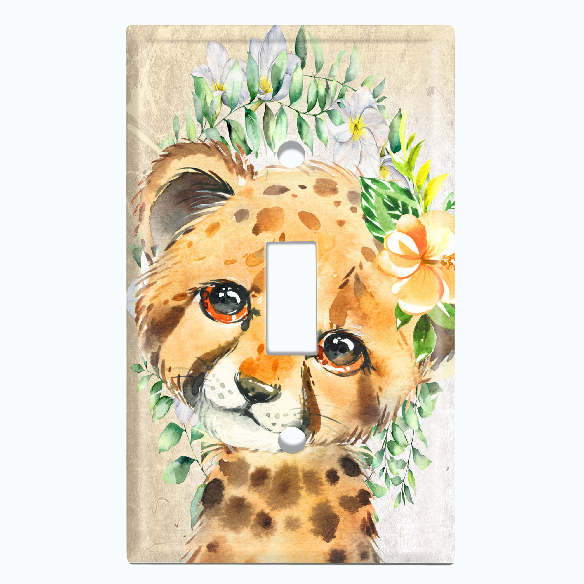 WorldAcc Metal Light Switch Plate Outlet Cover (Cute Animal Tiger ...