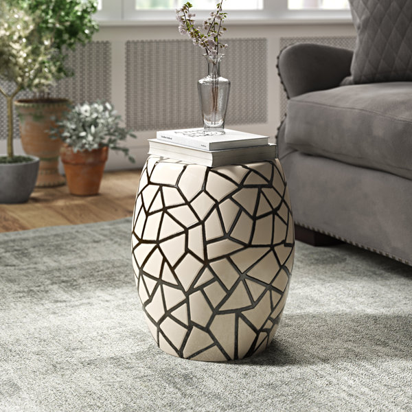 Brayden Studio® Zaria Ceramic Accent Stool | Wayfair