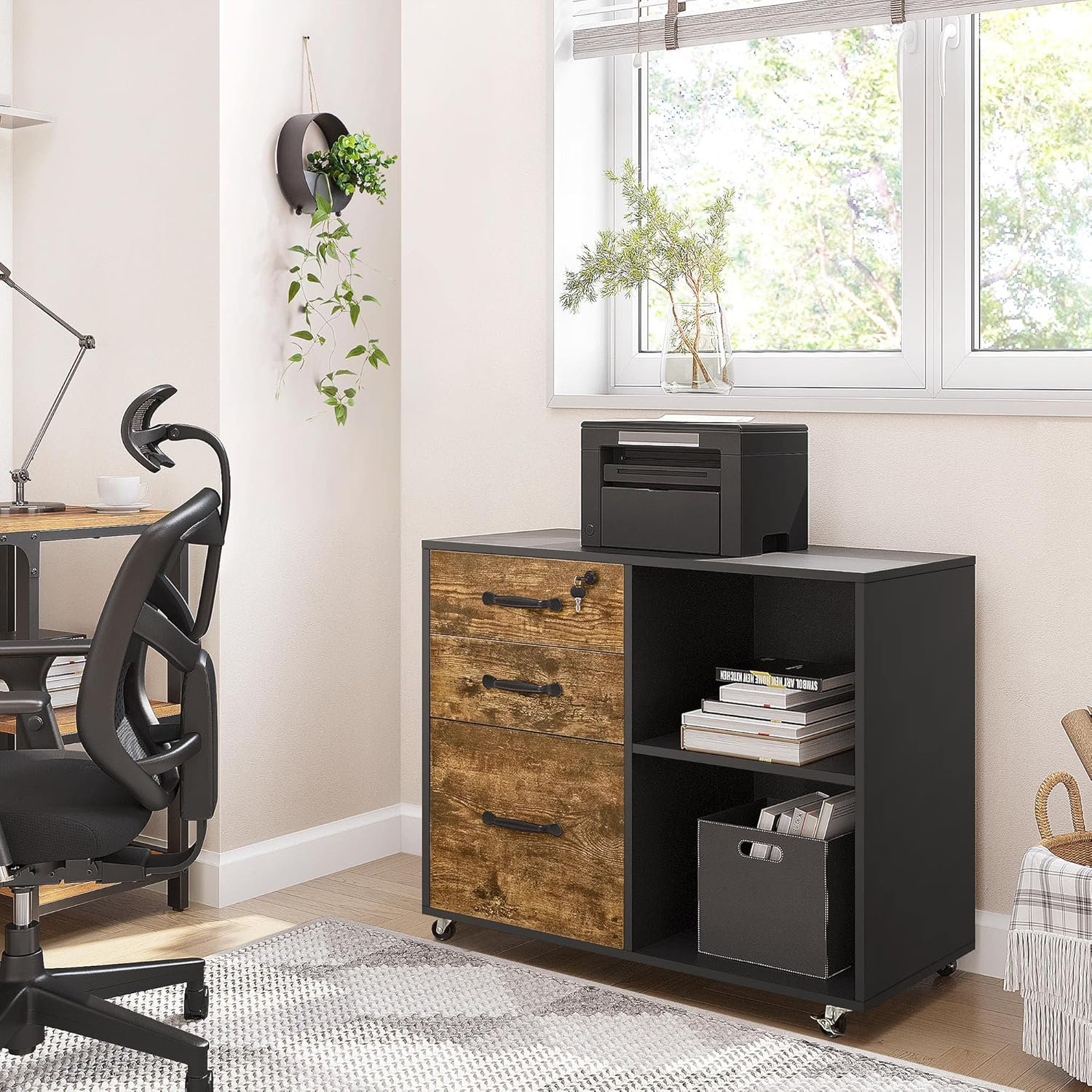 17 Stories Lateral File Cabinet With Lock For Letter, A4 Size, 3 Drawer ...