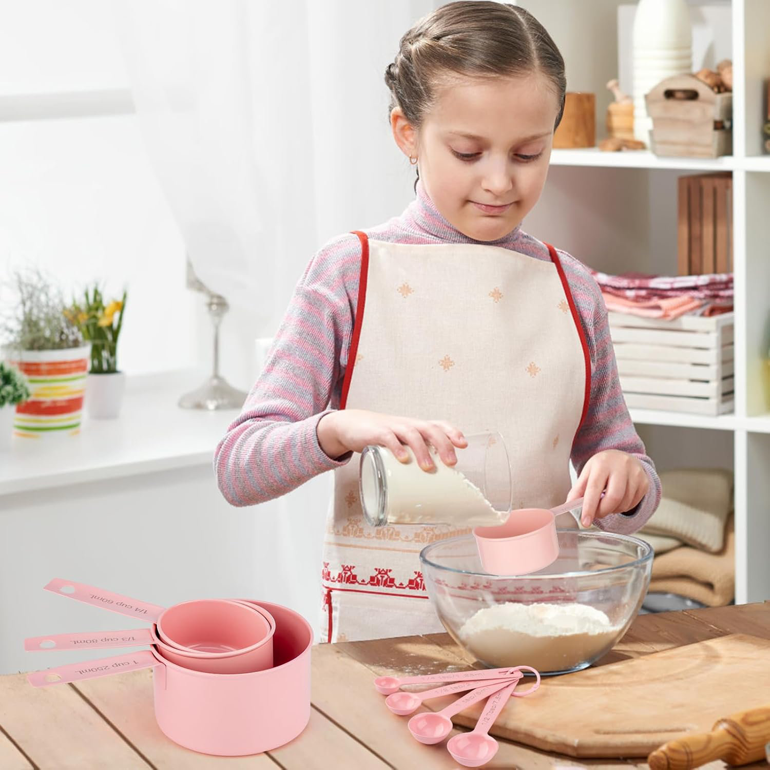 Belleze Measuring Cups And Spoons Set Of 9, Stainless Steel Measuring ...