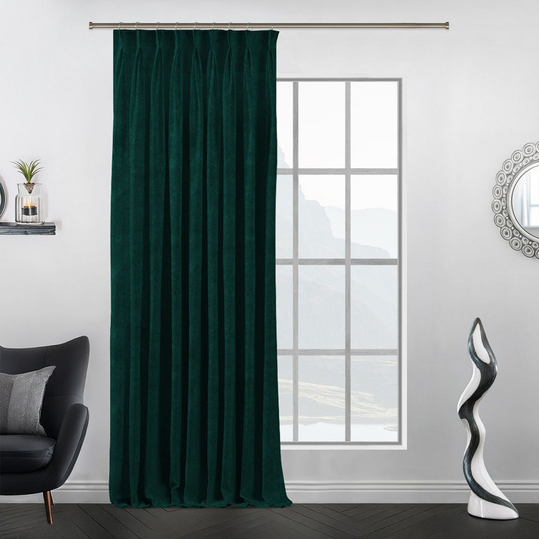 Noine Home Deco Luxury Pinch Pleat Curtain Panel - Single Drapery for ...