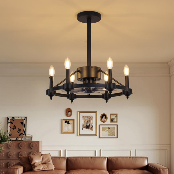 17 Stories 20.5'' Reversible Fandelier Ceiling Fan With Light Kit ...