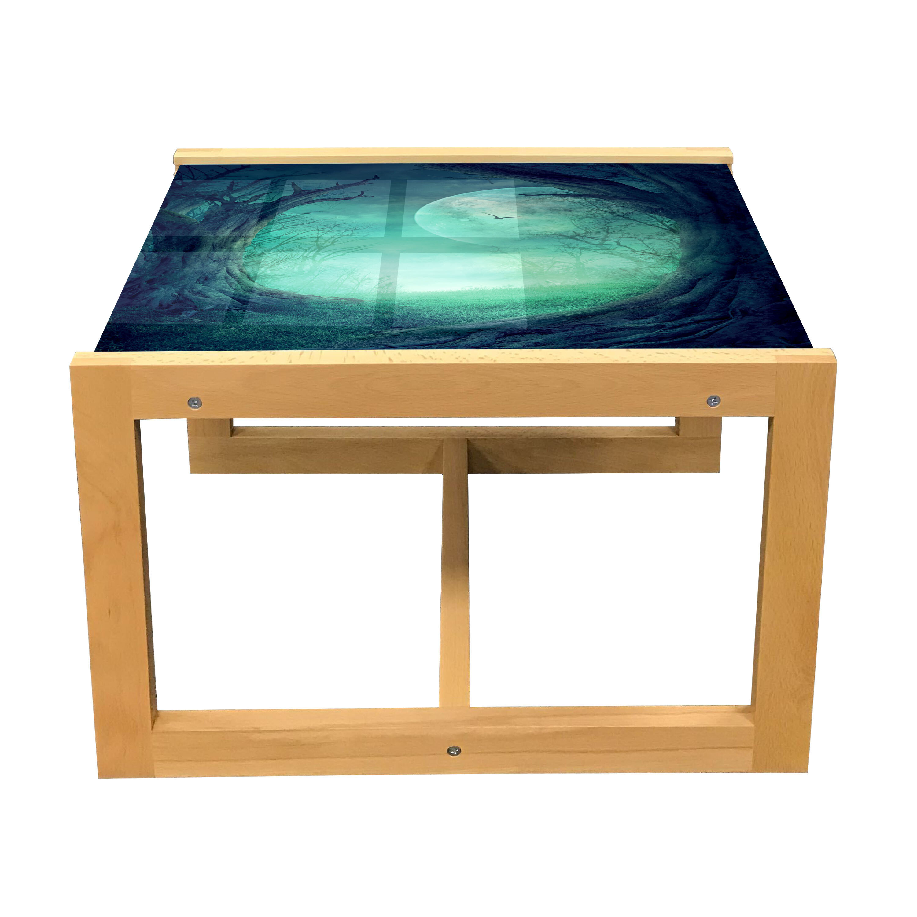 East Urban Home Gothic Coffee Table, Misty Horror Image Of Autumn ...