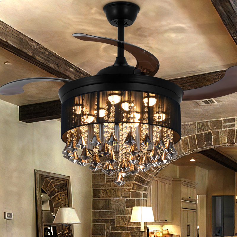 House of Hampton® Earlie 42'' 4 - Blade Ceiling Fan with LED Lights ...