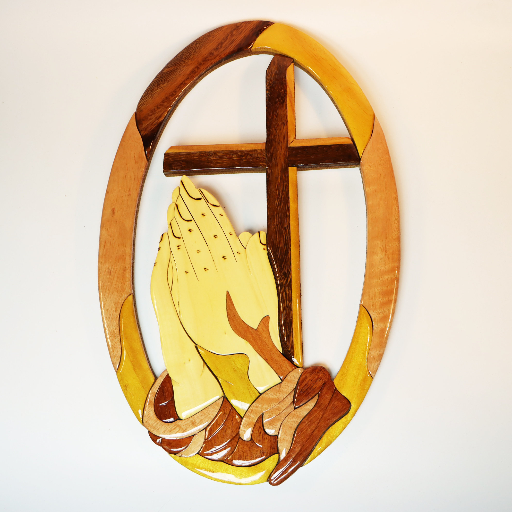 Trinx Intarsia Wood Praying Hands Wall Décor - Wayfair Canada