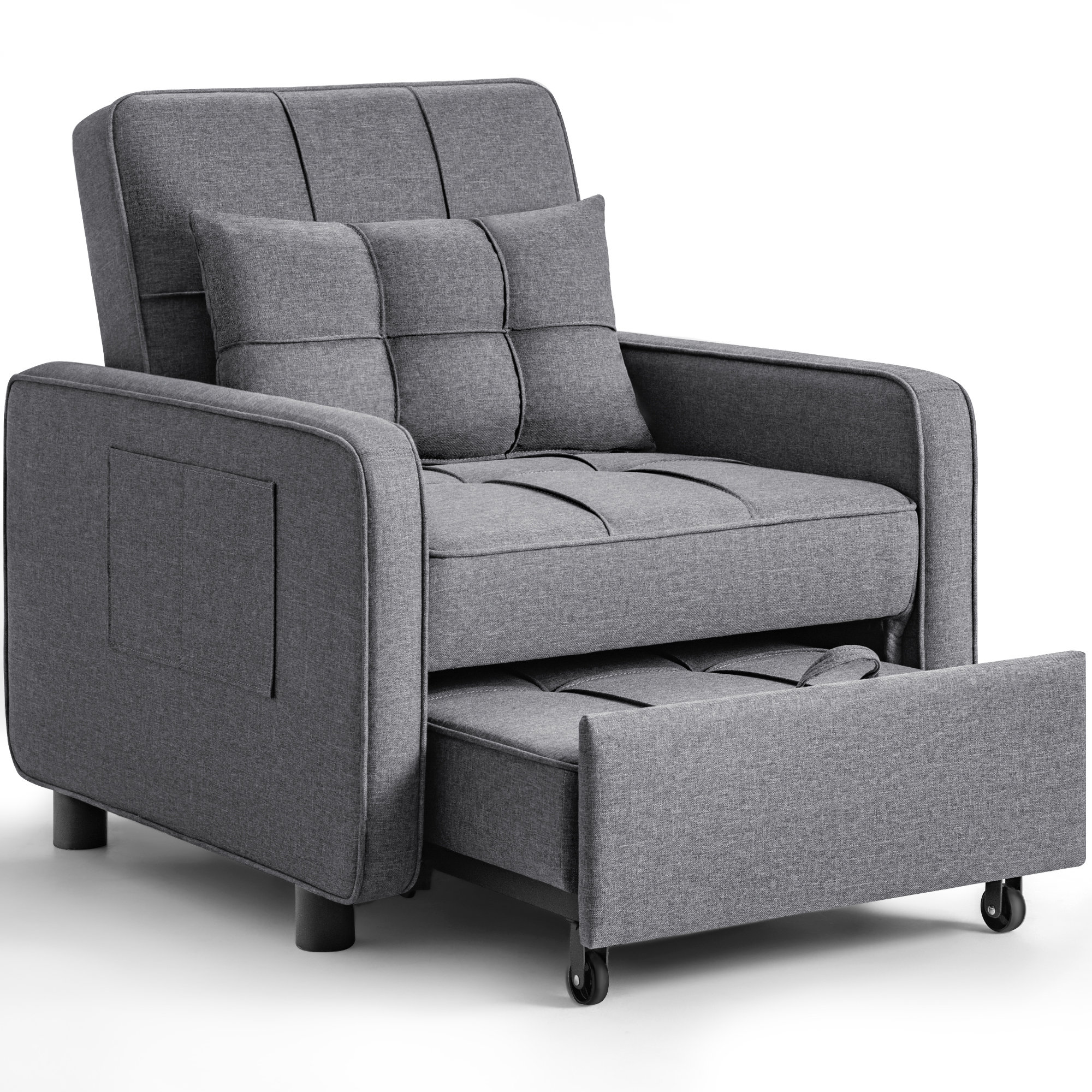 Ebern Designs the Sleeper Long Convertible Sofa Bed, Versatile Comfort ...