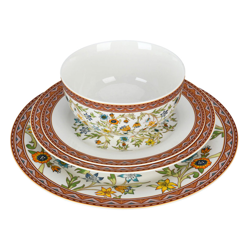 STP Goods Polyanka Porcelain China Dinnerware Set - Service for 4 | Wayfair