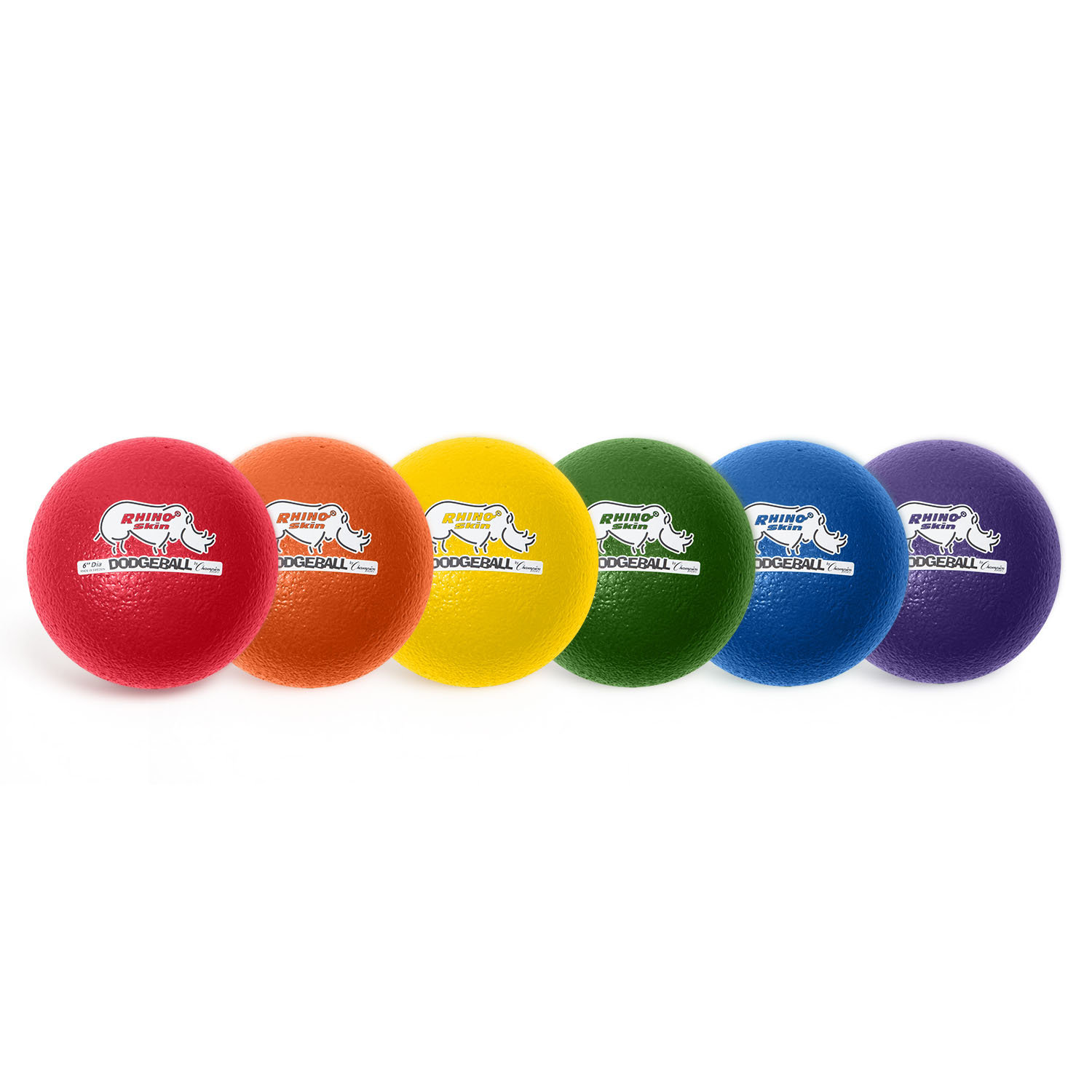Champion Sports Rhino Skin 6-Inch Low Bounce Dodgeball Set, Assorted ...