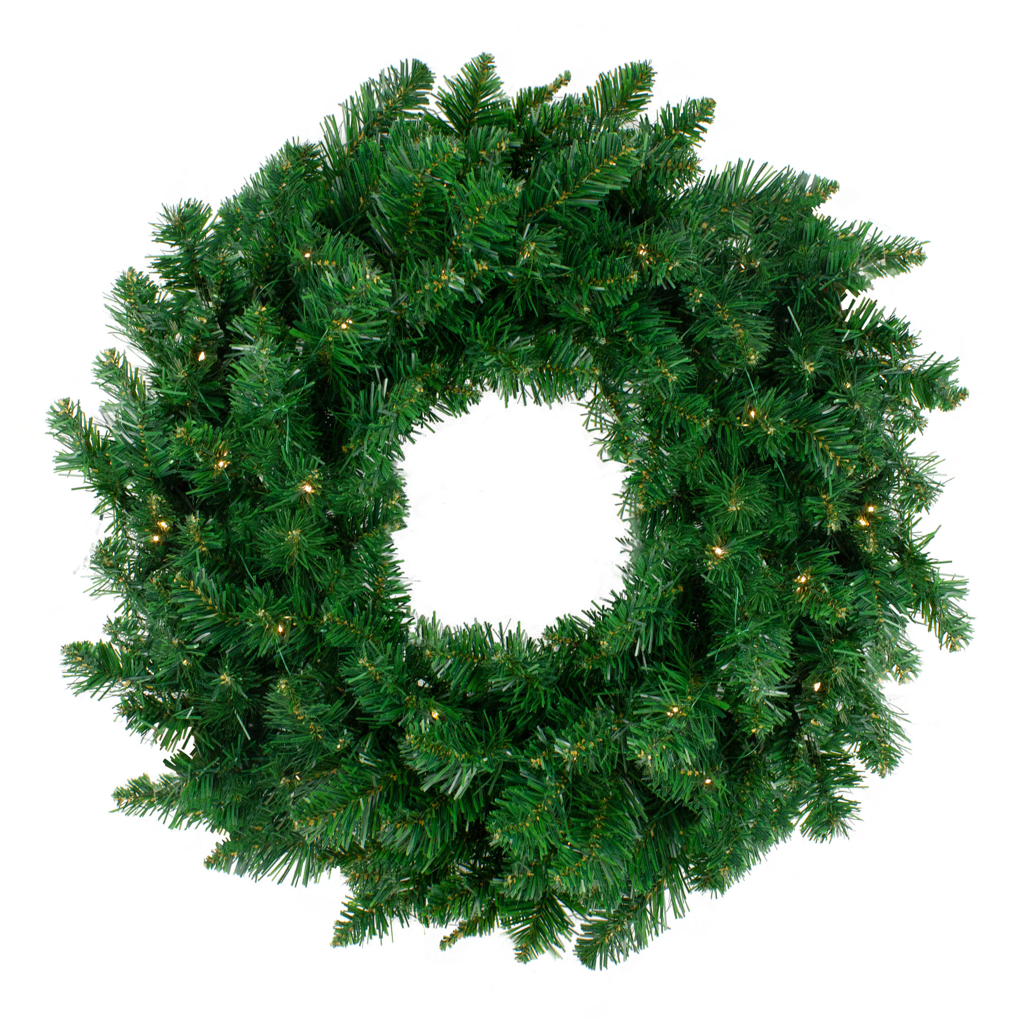 Northlight Seasonal Pre-Lit Twin Lakes Fir Artificial Christmas Wreath ...