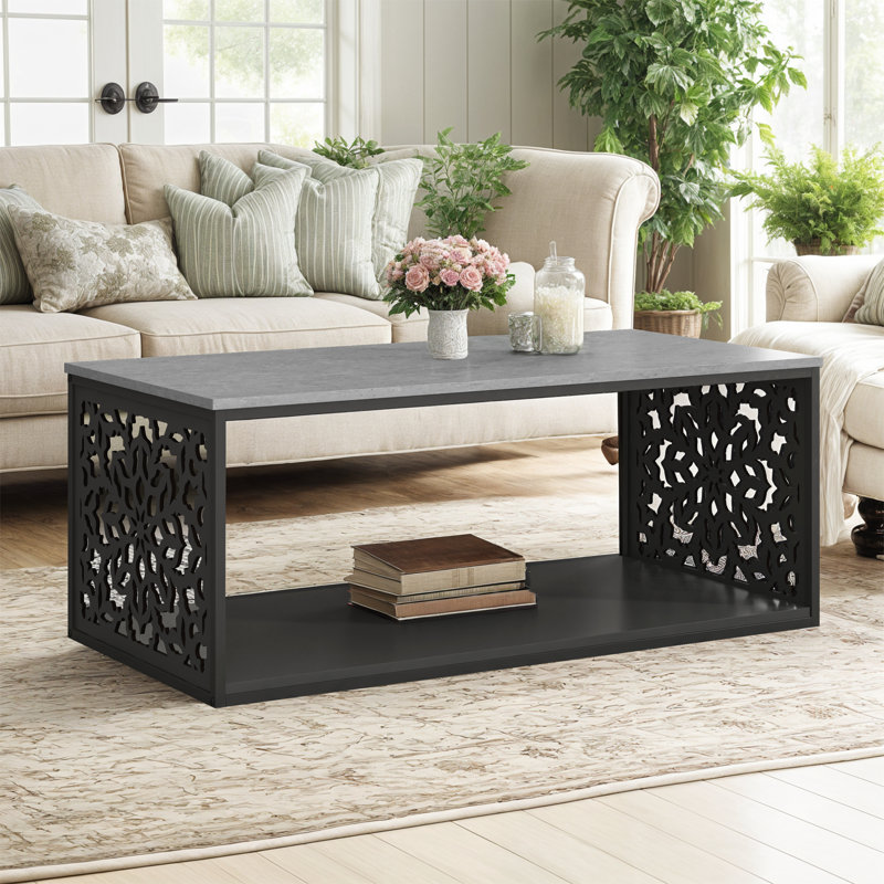 Bungalow Rose Lukasik Mandala Rectangular Coffee Table & Reviews | Wayfair