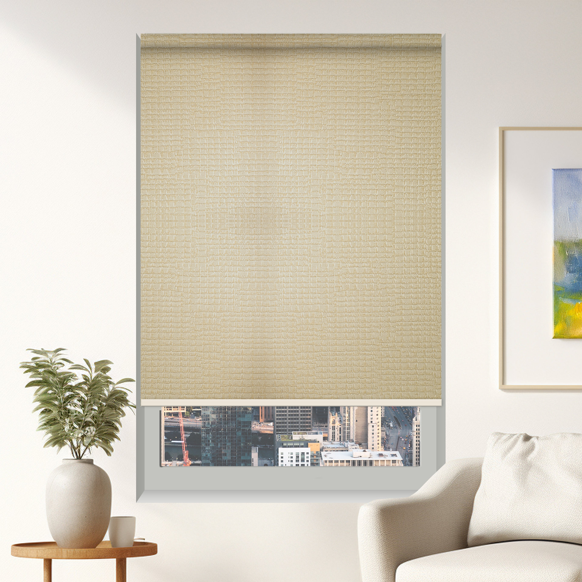Symple Stuff Linen Weave Opaque Shade - Wayfair Canada