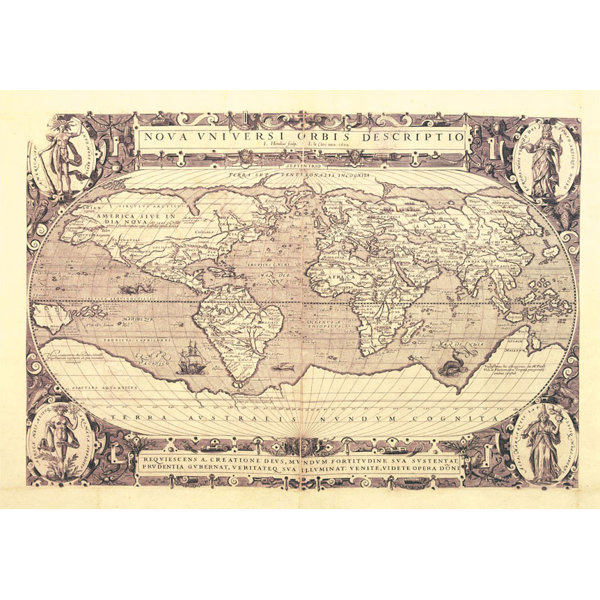 Artgeist USA Wall Mural - Retro style world map - outline of continents ...