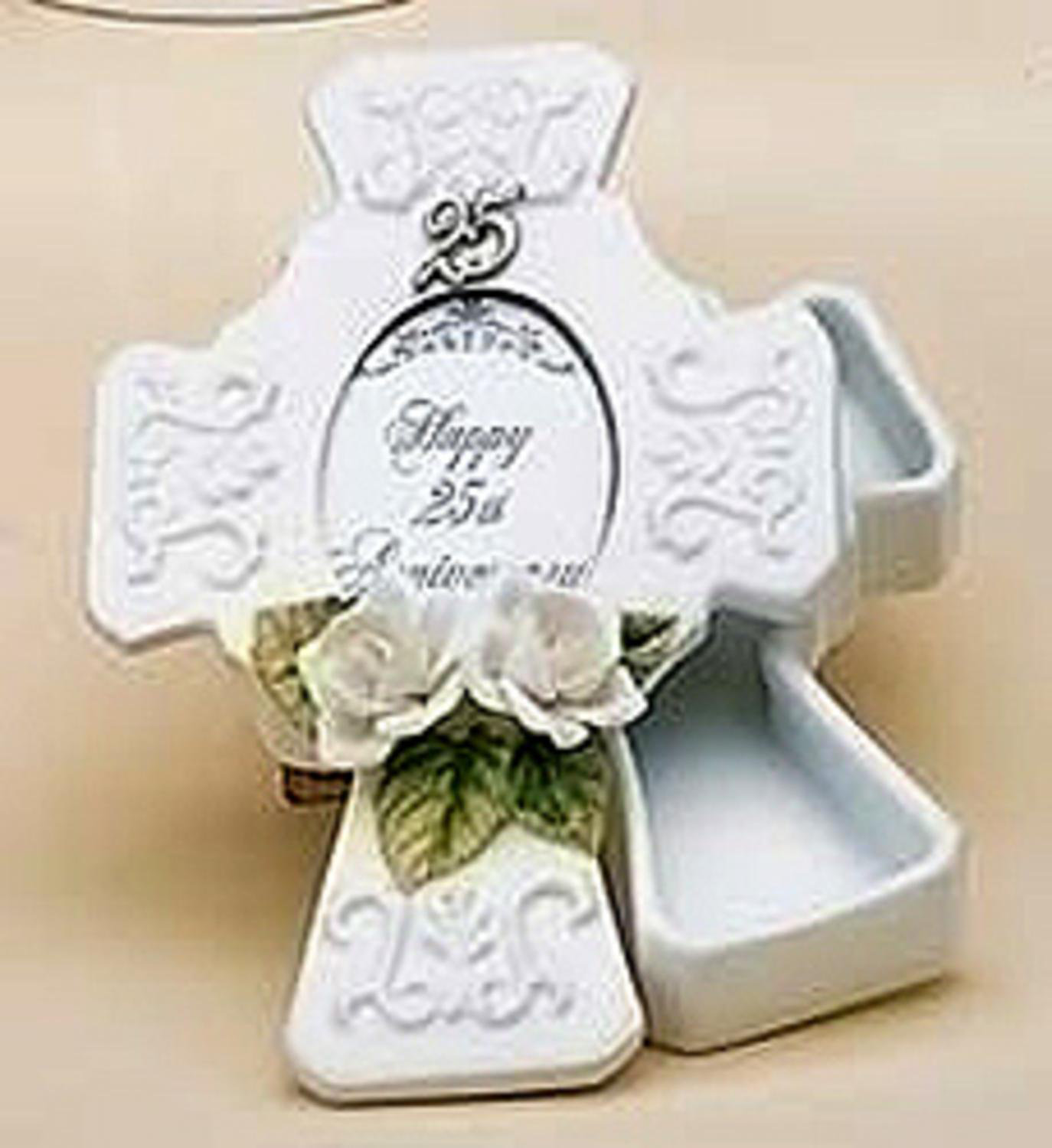 Red Barrel Studio® Celada 25th Wedding Anniversary Trinket Box 2" x 3 ...