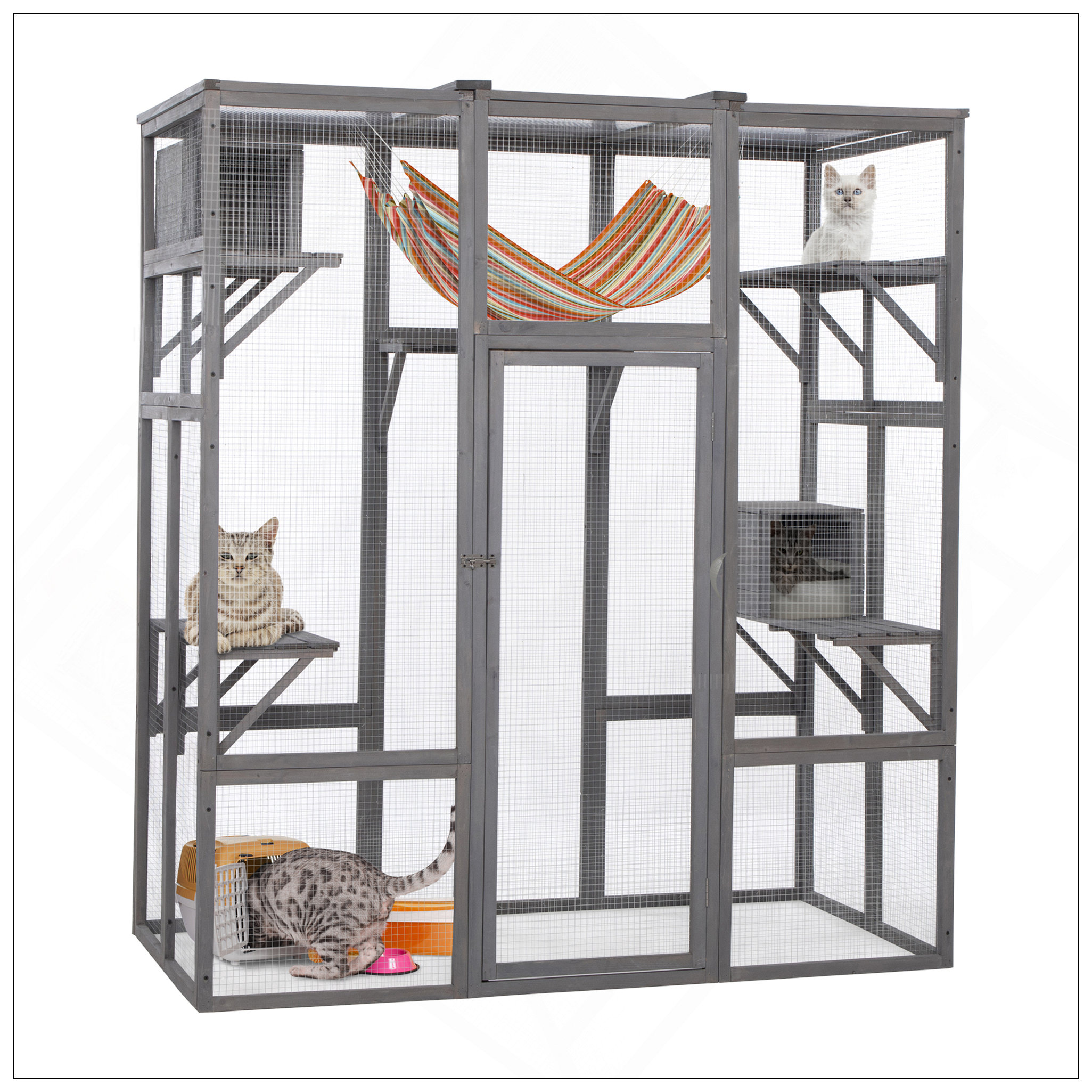 REDmintss Extra Large Cat Cage With Multiple Levels And Lockable Doors ...