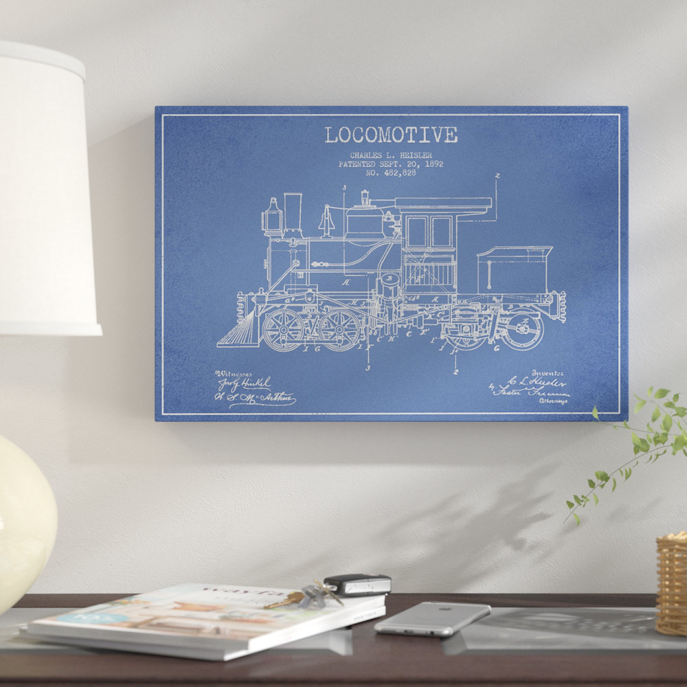 East Urban Home Charles L. Heisler Locomotive Pattern Sketch by Aged ...