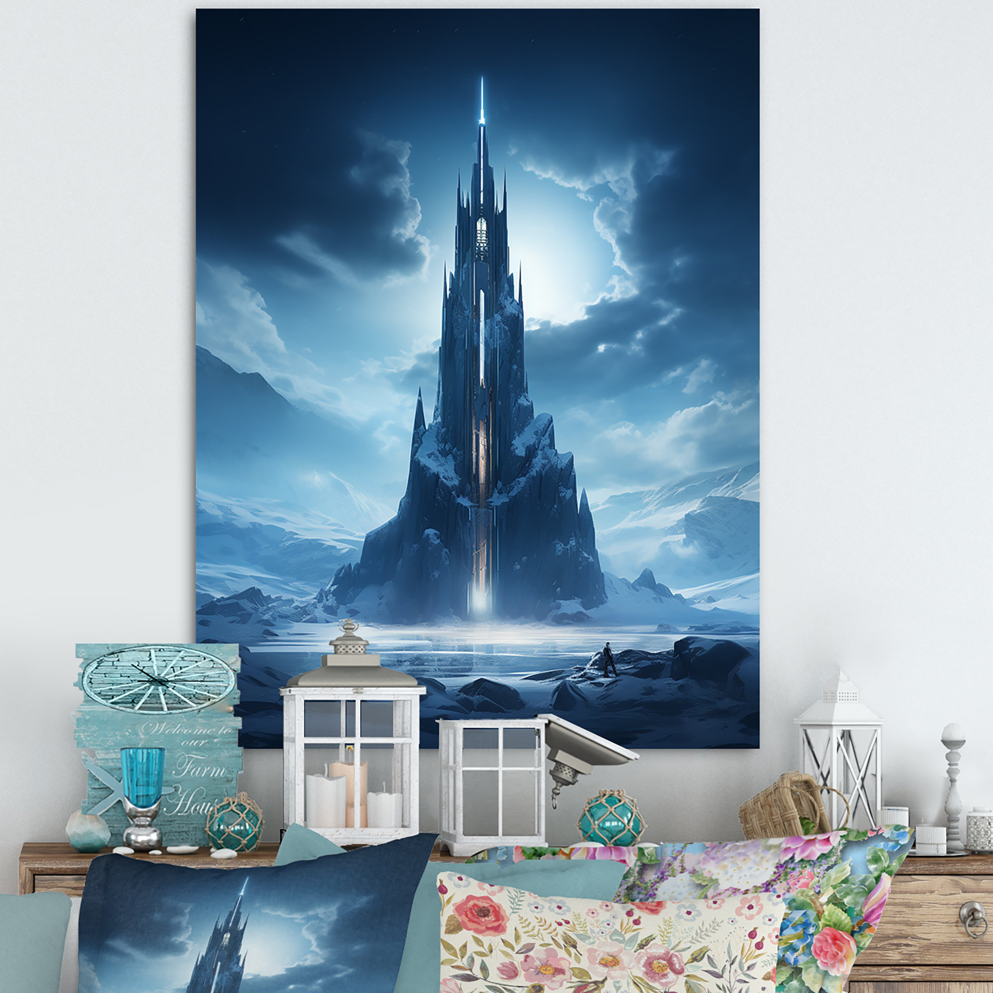 Alcott Hill® Blue Citadel Stronghold Castle - Castles Wall Art | Wayfair