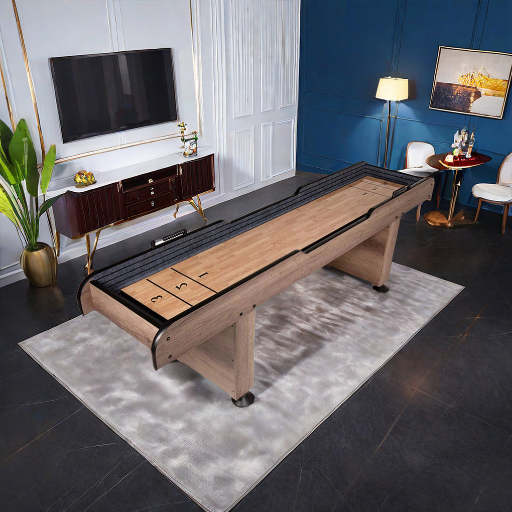 The Drift Architect 9-Foot Classic Deluxe Shuffleboard Table The Drift Architect 9' Woodgrain ...